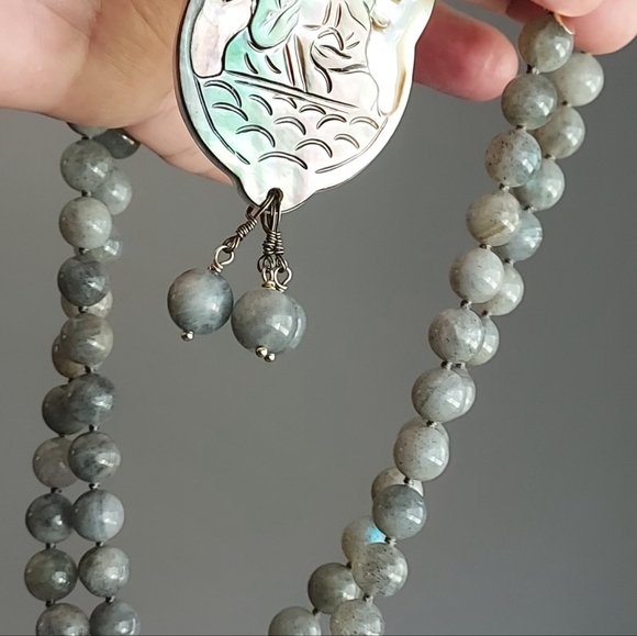 Mma | Jewelry | Mma Green Agate Beaded 2 Long Necklace Whindu Lord ...